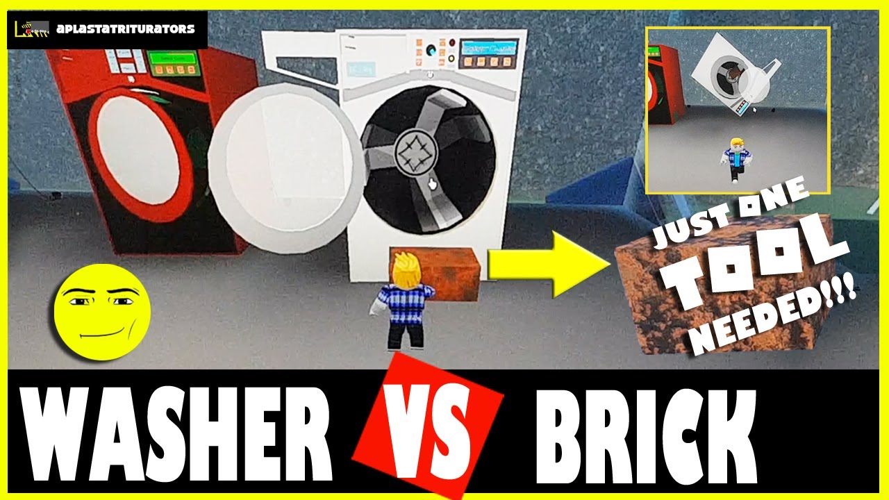👉 ROBLOX WASHER VS BRICK 🤣 😎 - YouTube