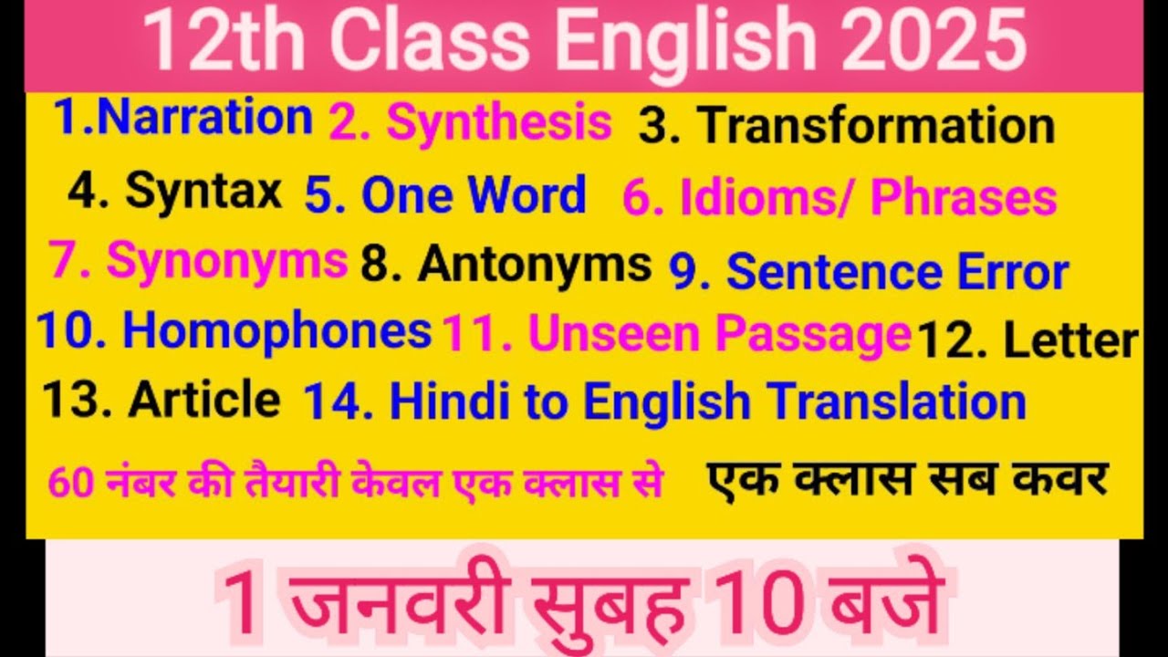 English grammar class 12 up board 2026 | class 12 English grammar | # ...