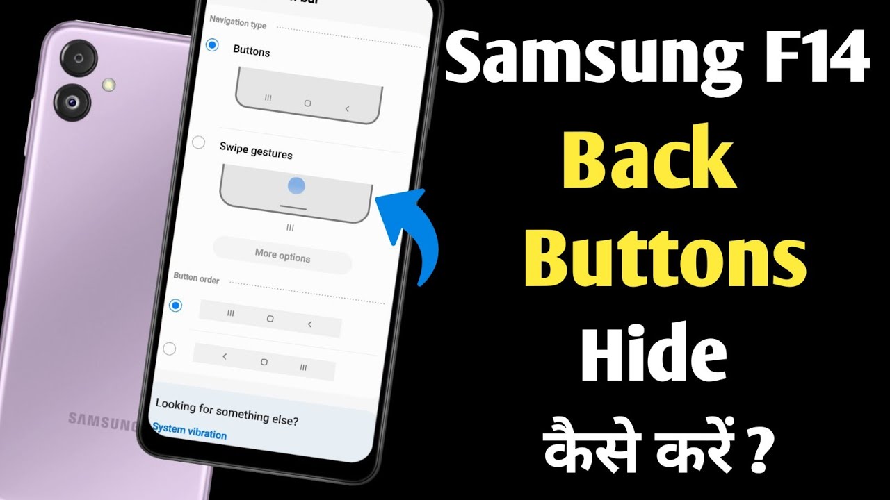 Samsung F14 5g Back buttons change settings | Hide buttons in Samsung ...