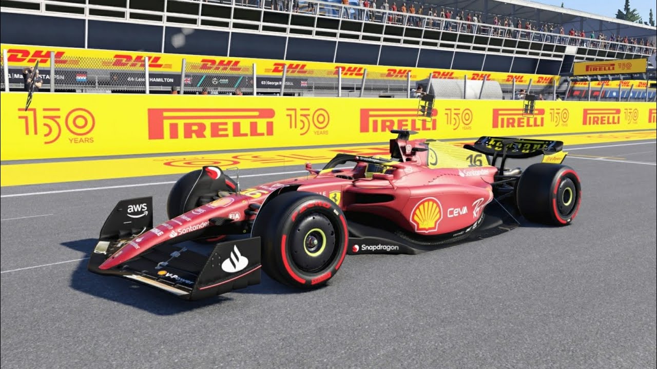 F1 22 | New Ferrari F1-75 Giallo Modena Monza Special livery - YouTube