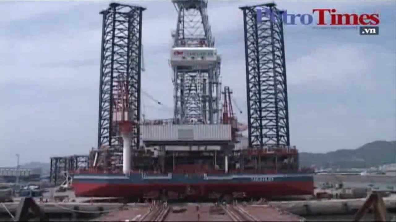 Launching Of Made In Vietnam Oil Rig - YouTube