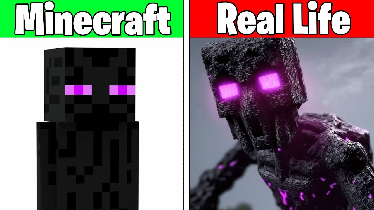 Realistic Minecraft | Real Life vs Minecraft | Realistic Slime, Water ...