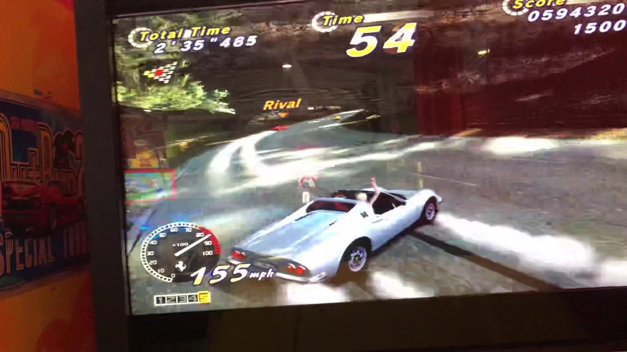 Outrun 2 SP deluxe arcade Ferrari Dino 246 GT route B 1080p 60fps 5 ...