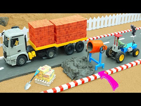 DIY Truck Full of Bricks Gets Stuck on a Rocky Road - Road Science Project Rescues Truck