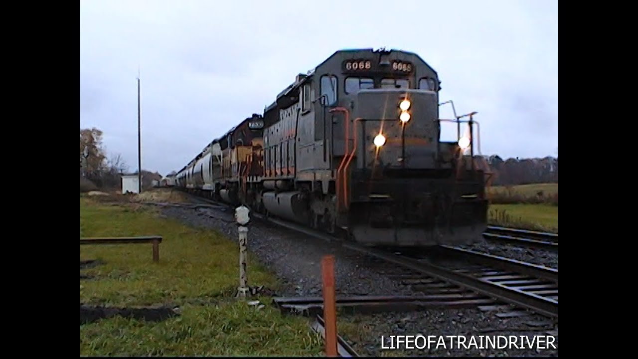 GCFX 6068 (SD40-3) Wisconsin Central 7532 (SD45) Locomotives on CN Dundas Sub - YouTube