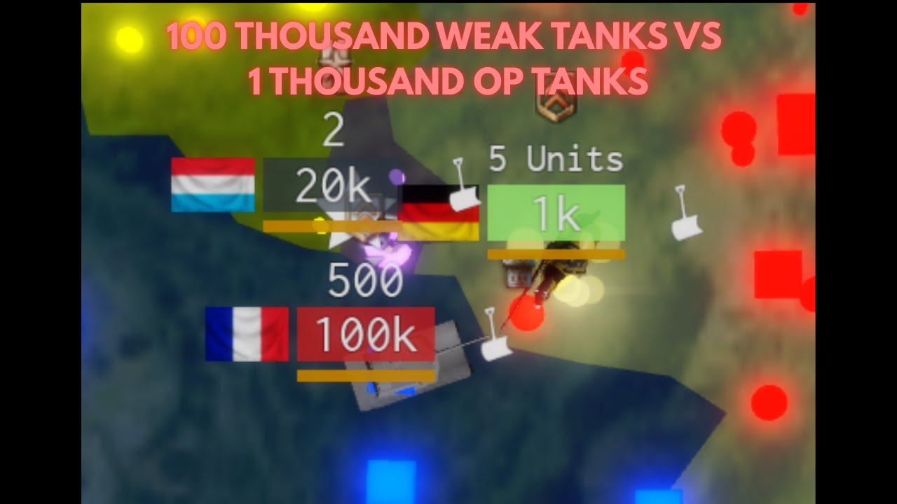 100000 weak tanks vs 1000 OP tanks - YouTube