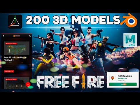 200 Free Fire 3D Models Download Now || Free Fire 3D Models Free App ...