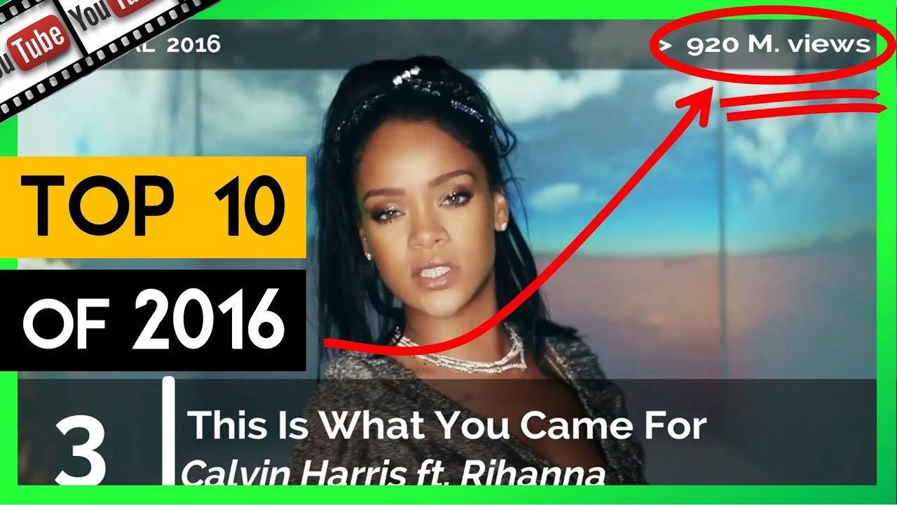 TOP 10 Most Popular YouTube Music Videos of 2016 - YouTube