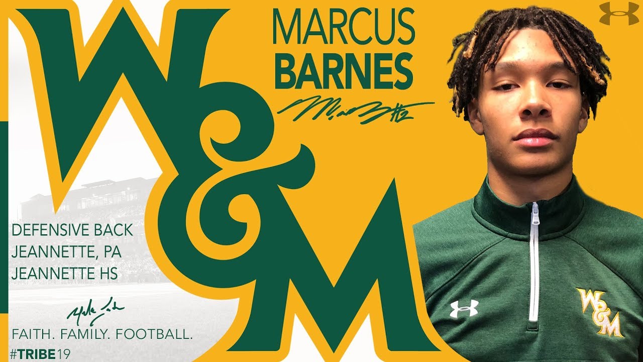 2019 W&M Football - Marcus Barnes - YouTube