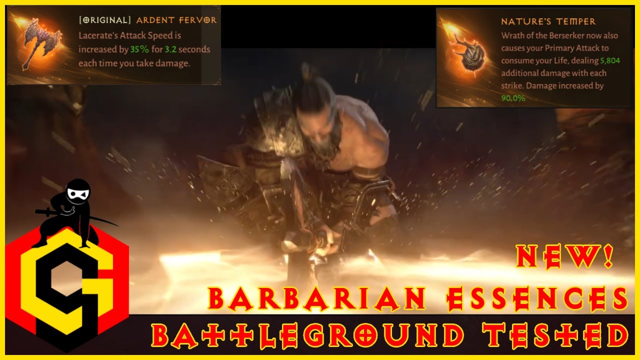 Diablo Immortal: Barbarian New Essences, Battleground Tested!!! - YouTube