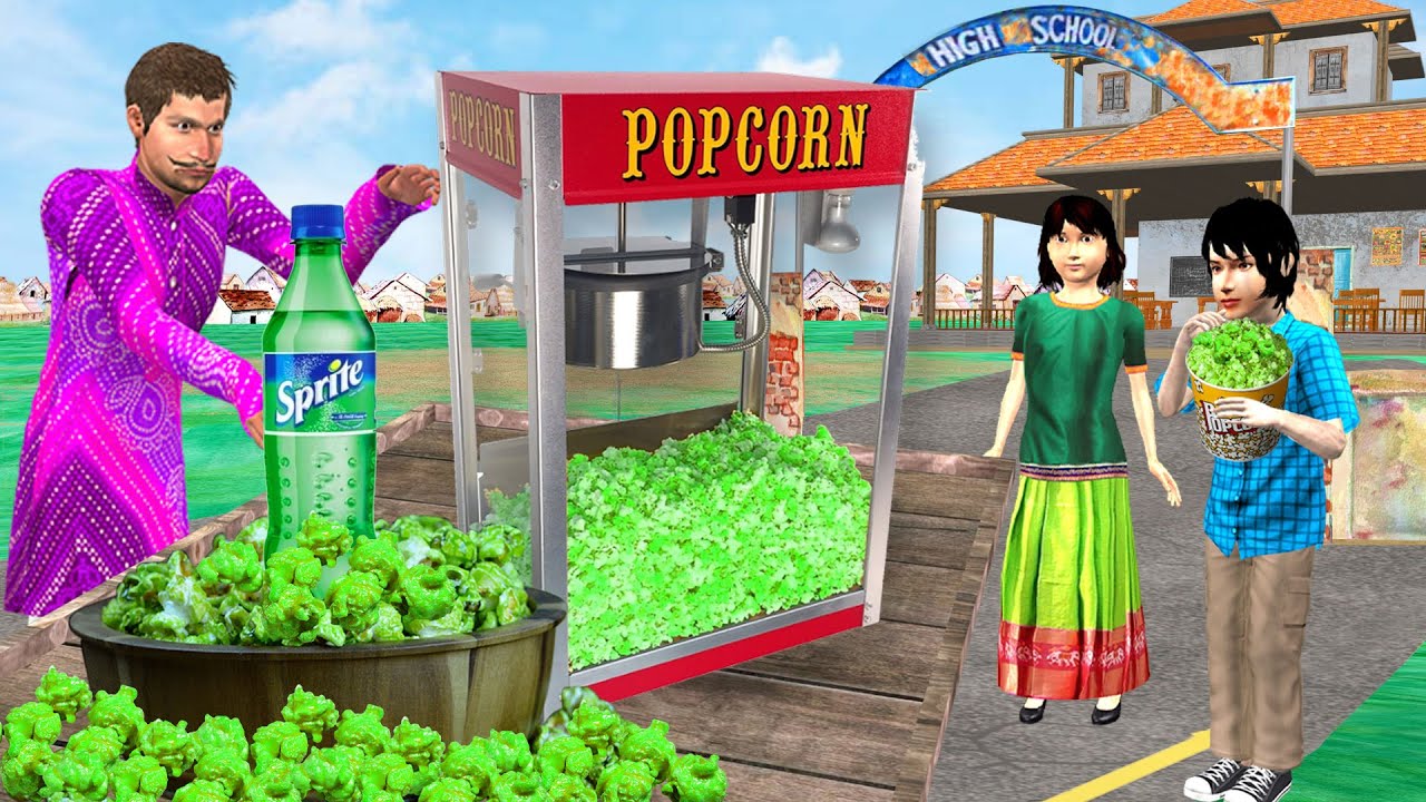स्प्राइट पॉपकॉर्न Sprite Popcorn | Green Popcorn Moral Stories Hindi ...
