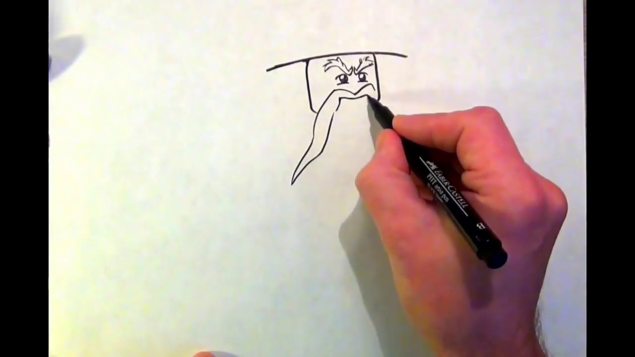 How of draw sensei wu lego ninjago - YouTube
