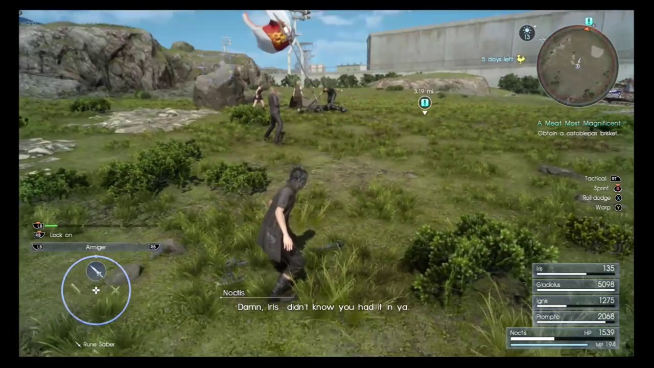 FFXV - Iris Kills a Magitek Bannerman - YouTube