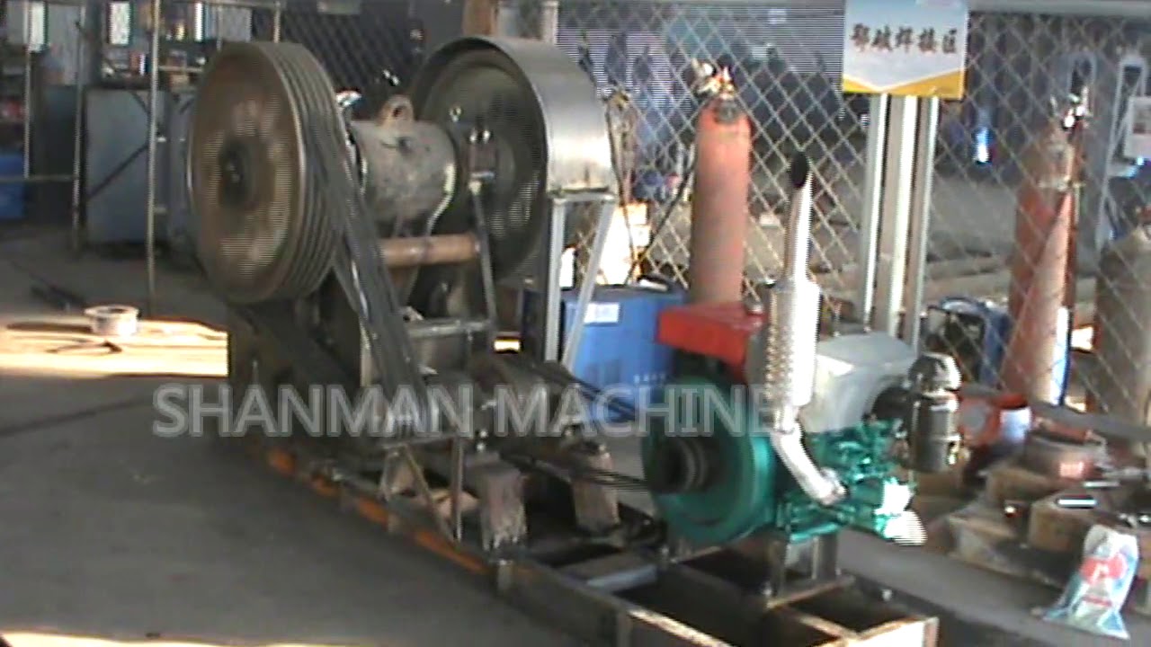 shanman machinery diesel stone crusher machine testing - YouTube