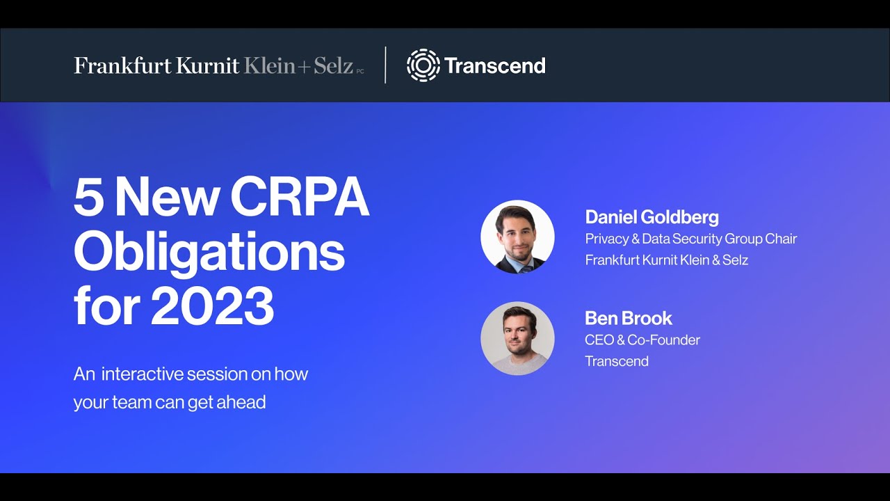 5 CPRA Obligations for 2023 (And what your team can do to get ahead ...