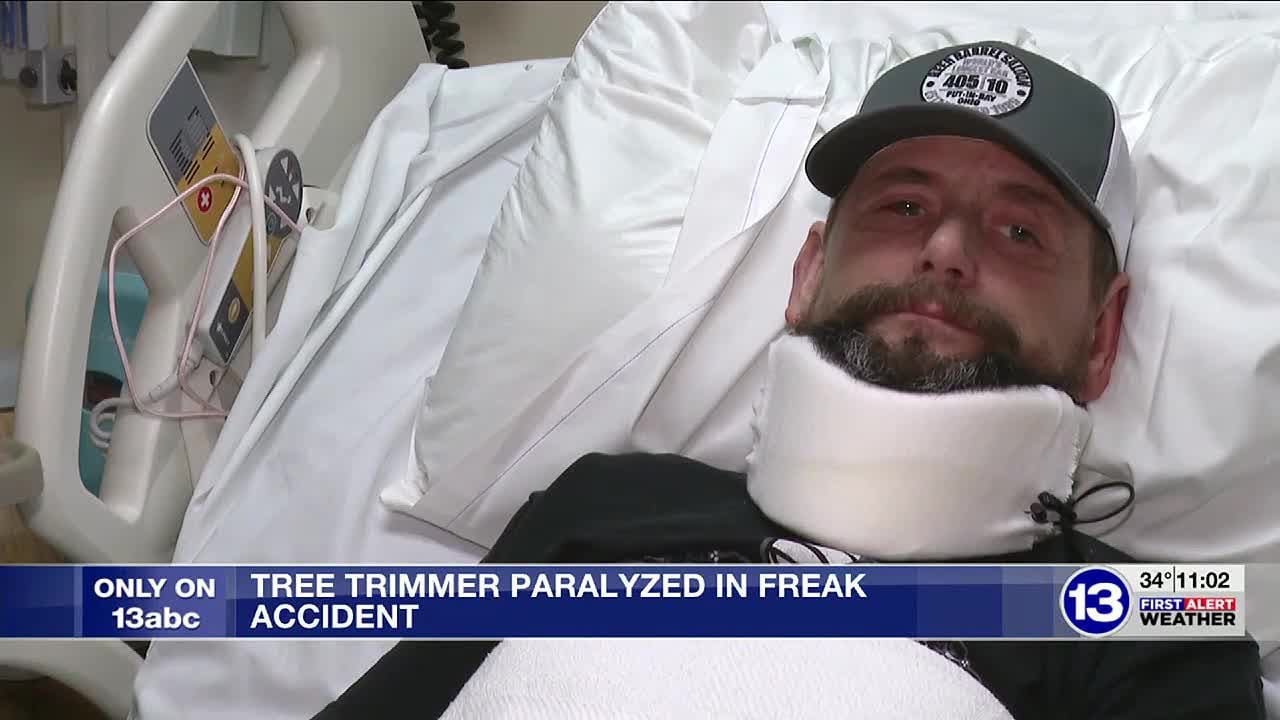Local tree trimmer speaking out after being paralyzed in freak accident ...