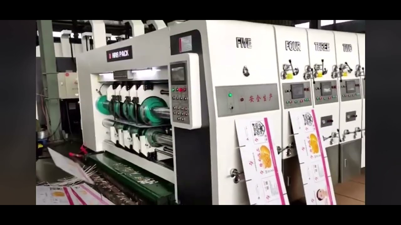 Hrb pack 1200X2400mm high speed automatic 3 color printer Slotter ...