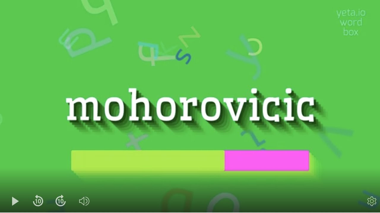 HOW TO SAY "MOHOROVICIC"! #mohorovičić #moho #discontinuity #geophysist ...