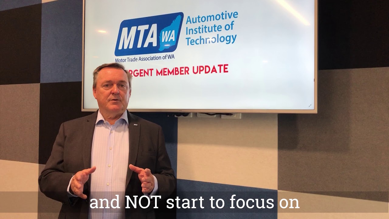 Stephen Moir Address to MTA WA Members COVID 19 - YouTube