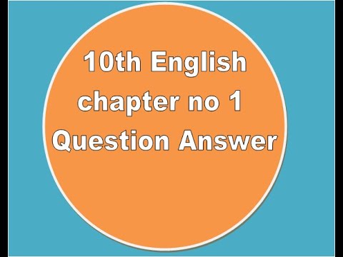 10th Class English, Lesson 1, Lec 3, Question Answer - YouTube