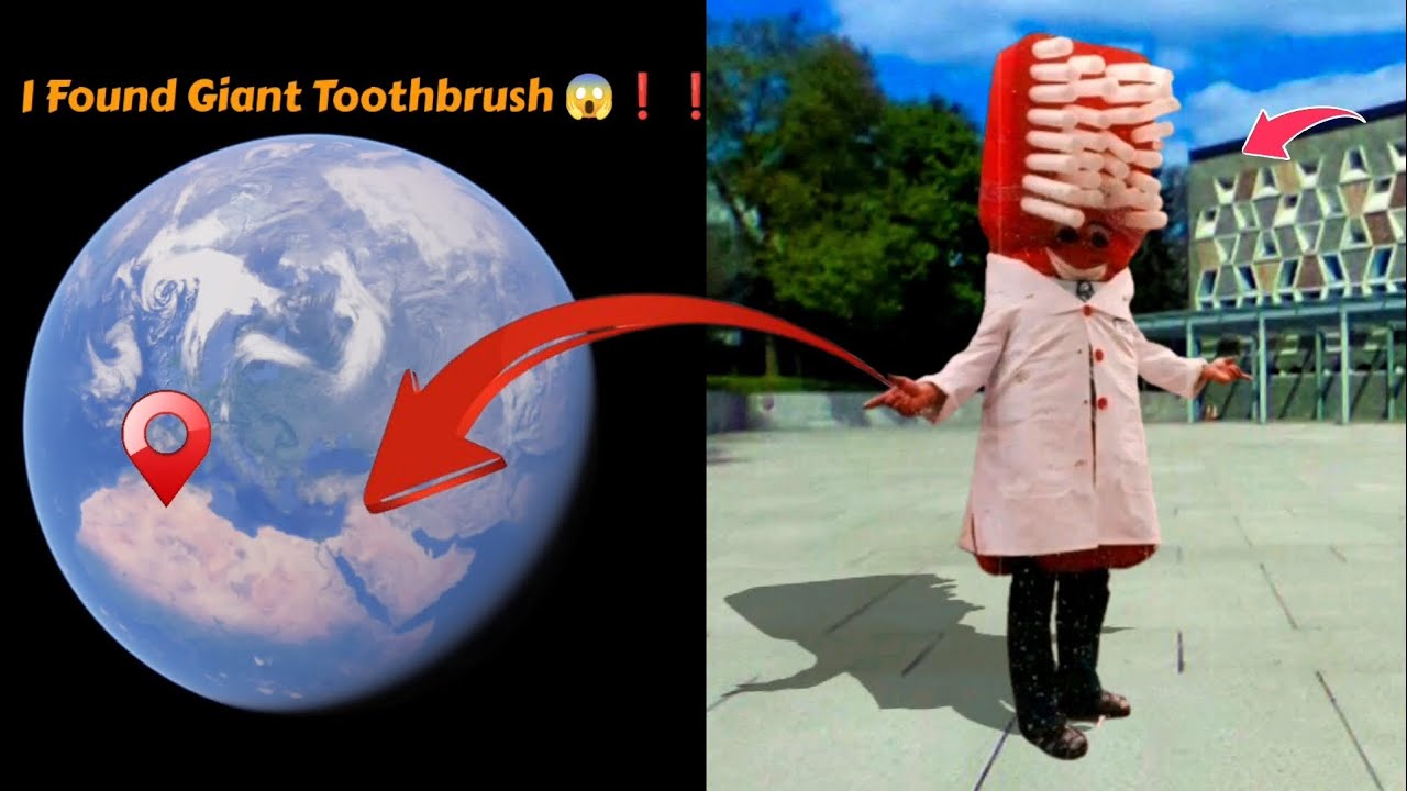 i found very strange giant toothbrush on Google map and google earth # ...