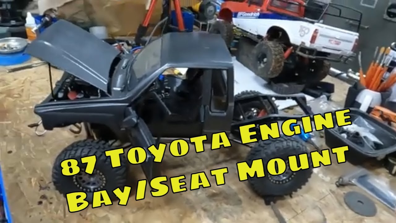 RC4WD 87 Toyota Engine Bay and Rear Seat Mount - YouTube