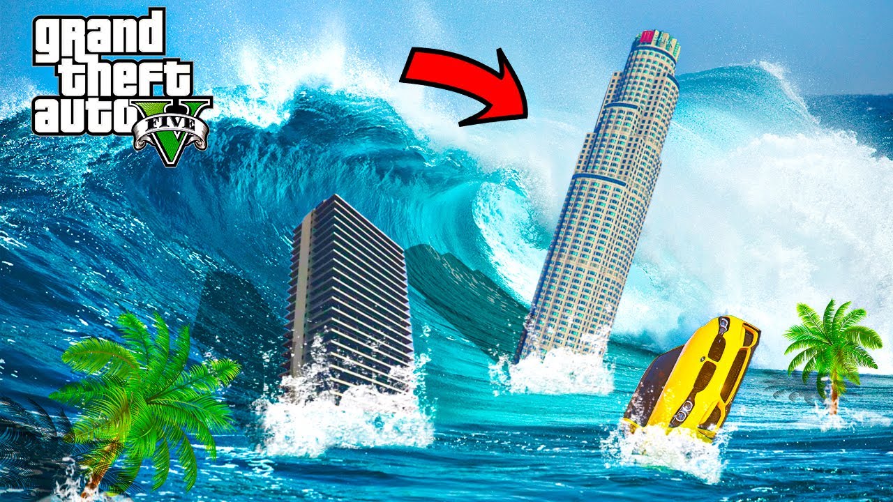 BIGGEST TSUNAMI IN GTA 5 | CAN I SURVIVE ? - YouTube