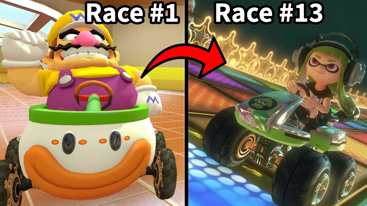 Each Race, I Play A RANDOM KART COMBO In Mario Kart 8 Deluxe - YouTube
