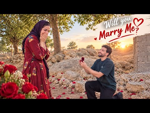 Hamed slipped the ring onto Roghayeh's finger 💍 Sweet, romantic moments in the heart of the mountain