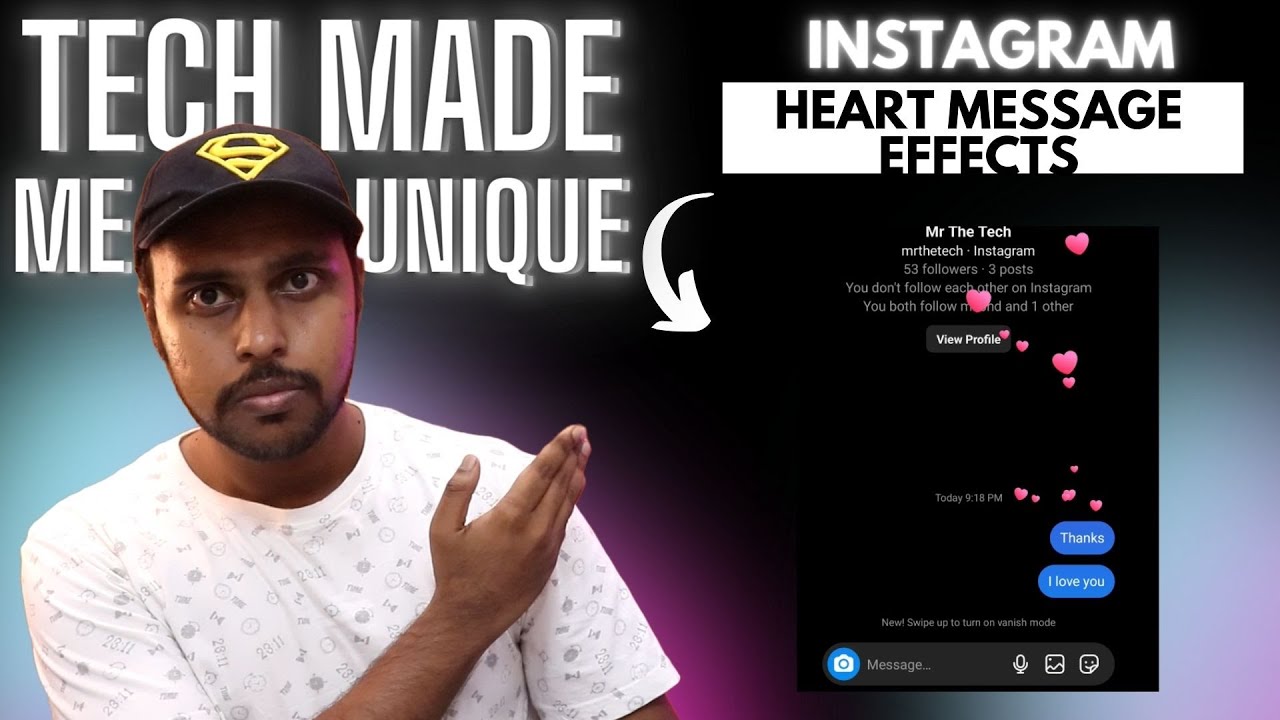 How to send heart message effects on instagram| how to send message ...