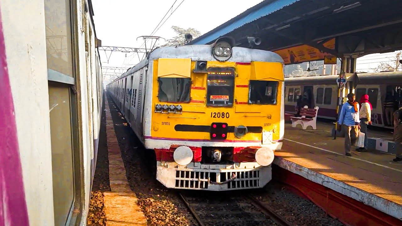 Howrah to Bally local train journey | back to back emu meet | local ...