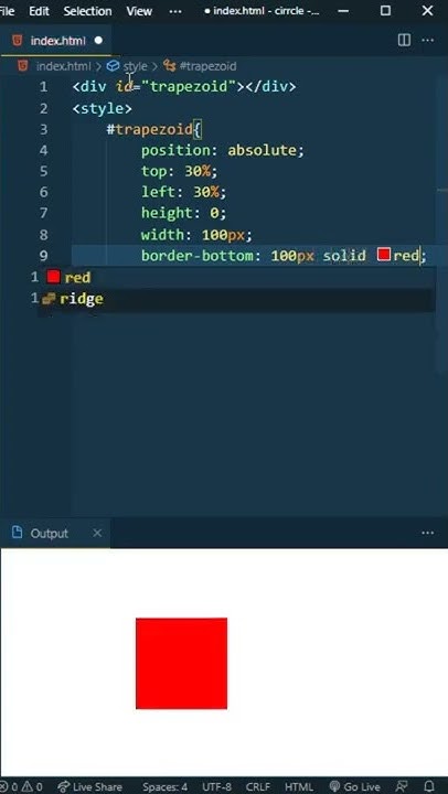 How to Make a Trapezoid Shape Using Html & Css | #shorts #css #viral #youtubeshorts #trending ...