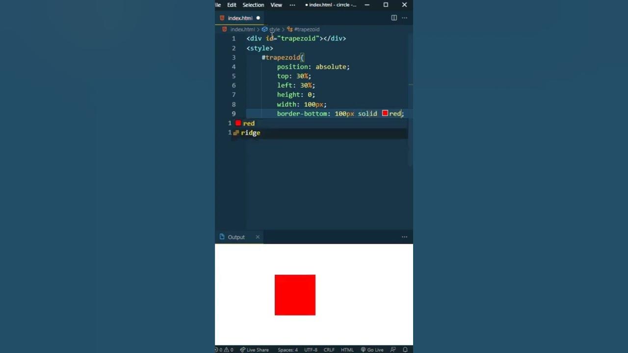 How to Make a Trapezoid Shape Using Html & Css | #shorts #css #viral #youtubeshorts #trending ...