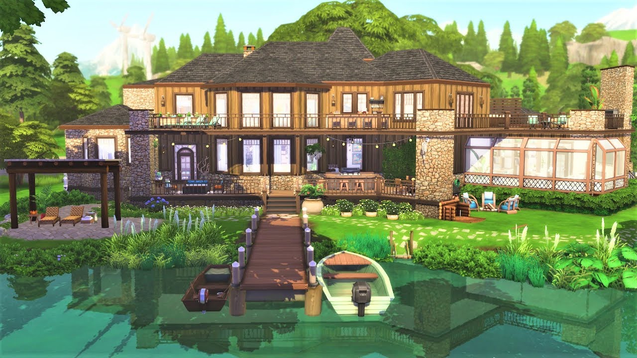 Family Lake House I Stop Motion I No CC I The Sims 4 - YouTube