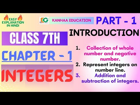 Class 7th NCERT Maths || Chapter 1 - Integers || Introduction || Part 1 ...