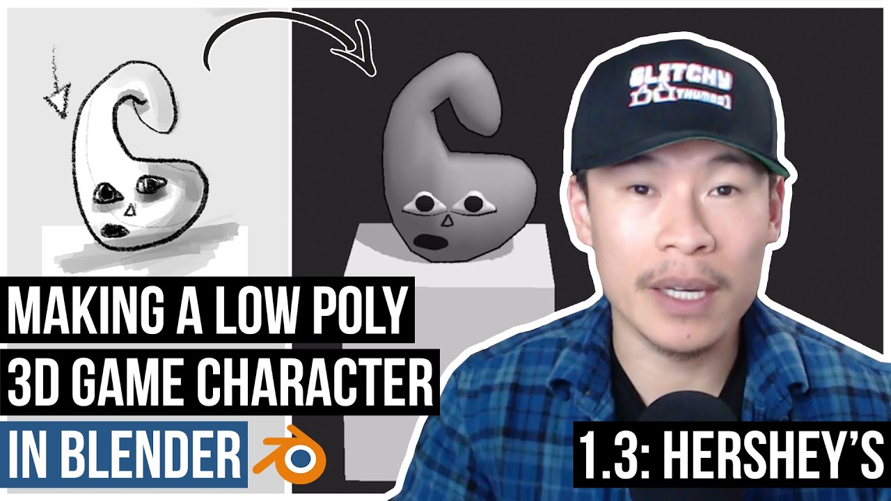 Making A Low Poly 3d Game Character In Blender Tutorial 13 Hersheys Devlog 004 Youtube