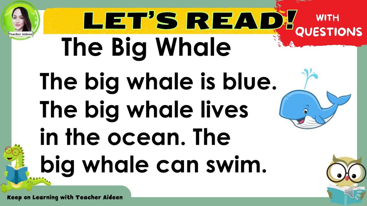 LET'S READ! | PRACTICE READING ENGLISH WITH COMPREHENSION FOR KIDS ...