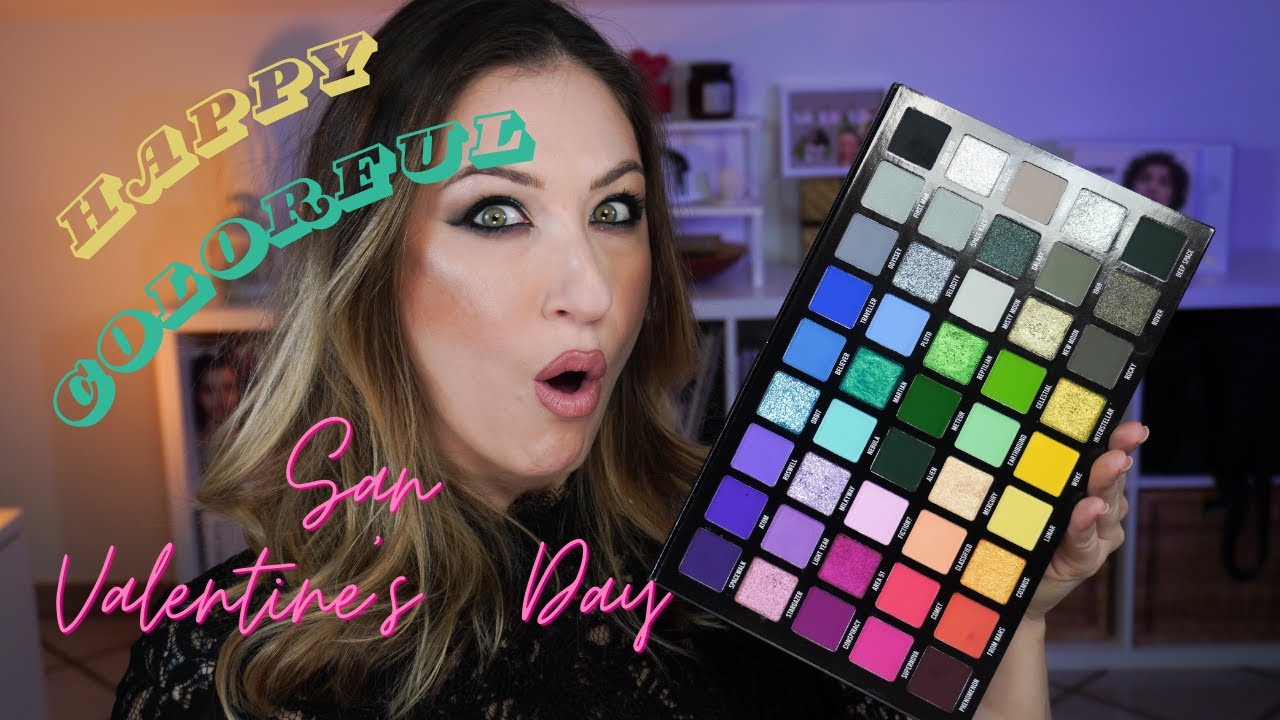 HAPPY SAN VALENTINO'S DAY || TUTORIAL MAKEUP || GRWM || GLAMOUR AND COLORFULL - YouTube