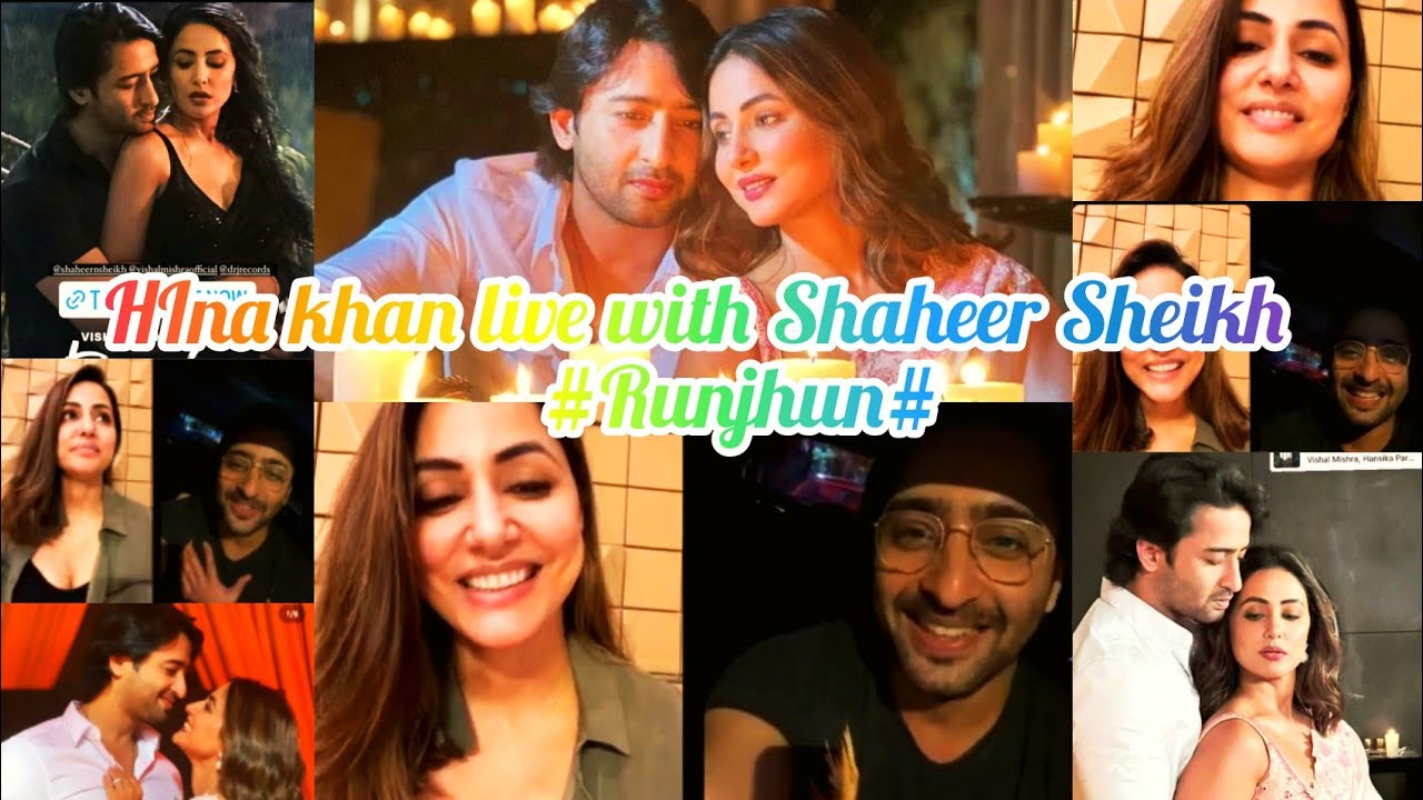 HIna khan Full Live With Shaheer Sheikh ♥️ Runjhun song ||Shahina live ...