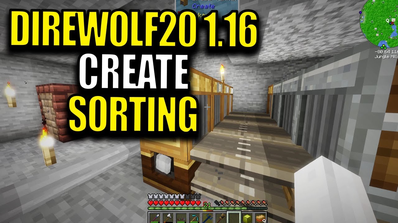Minecraft Direwolf20 Modpack 1.16 Ep 14 - Create Sorting - YouTube