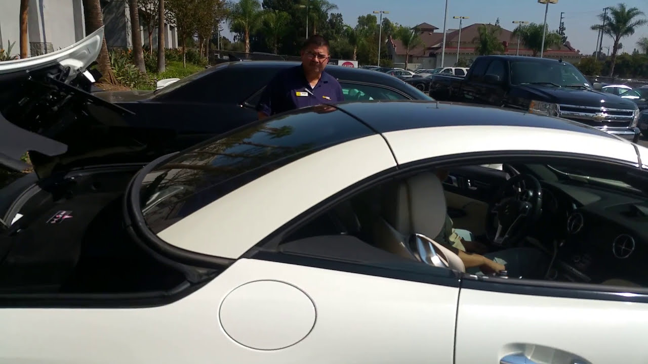2013+ Mercedes-Benz SL550 White Luxury Convertible Top-Down Operation ...