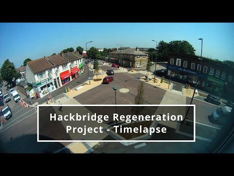 Hackbridge Corner Regeneration Roadworks Timelapse - YouTube