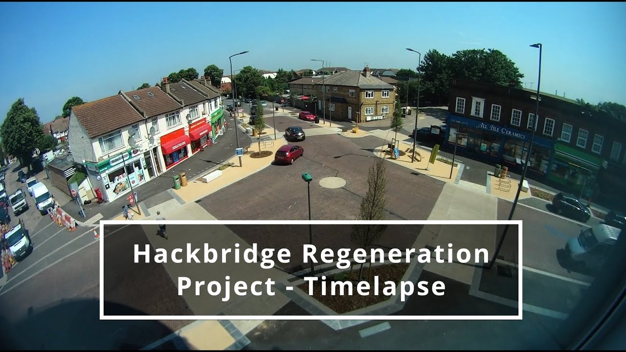 Hackbridge Corner Regeneration Roadworks Timelapse - 2014 - YouTube
