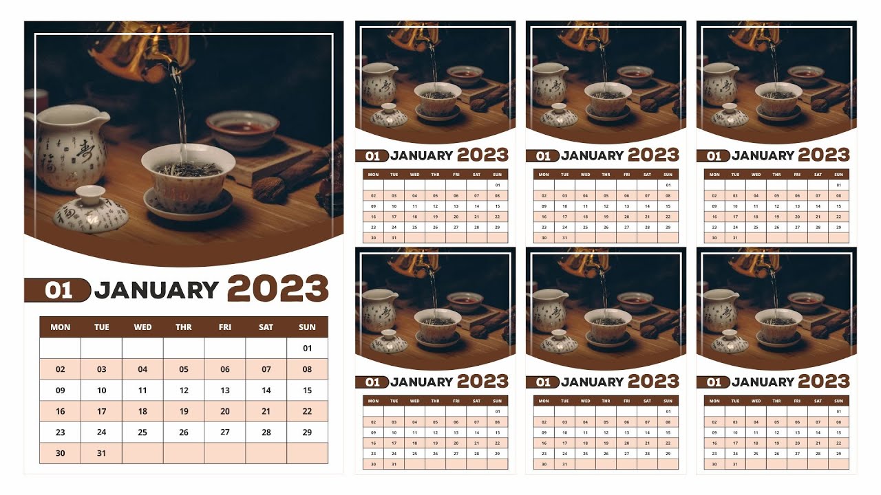 Printable Calendar Design 2023 Using CorelDraw | कैलेंडर डिज़ाइन करना ...