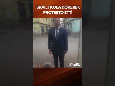 Yeniden Refah Partili ilçe başkanı İsrail'i kola dökerek protesto etti