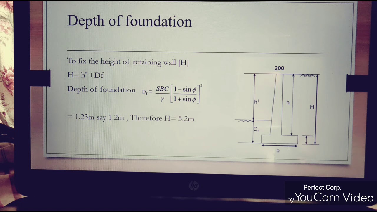 Design example cantilever retaining wall part 1(in malayalam) - YouTube