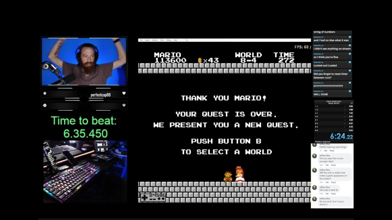 New personal best Super Mario Bros Speed run!!! 6:242.20 - YouTube