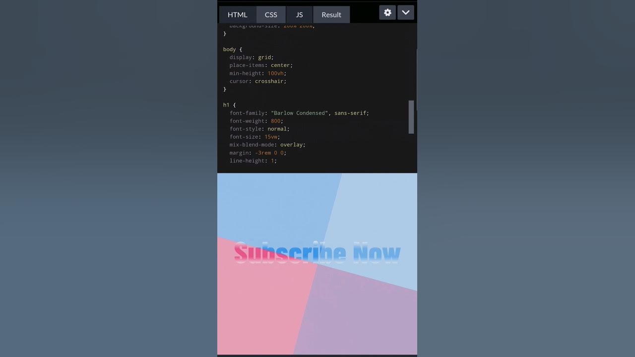 Gradial Cursor Animation Html Css Js Heresthecode Coding Htmlcssjavascript Youtube