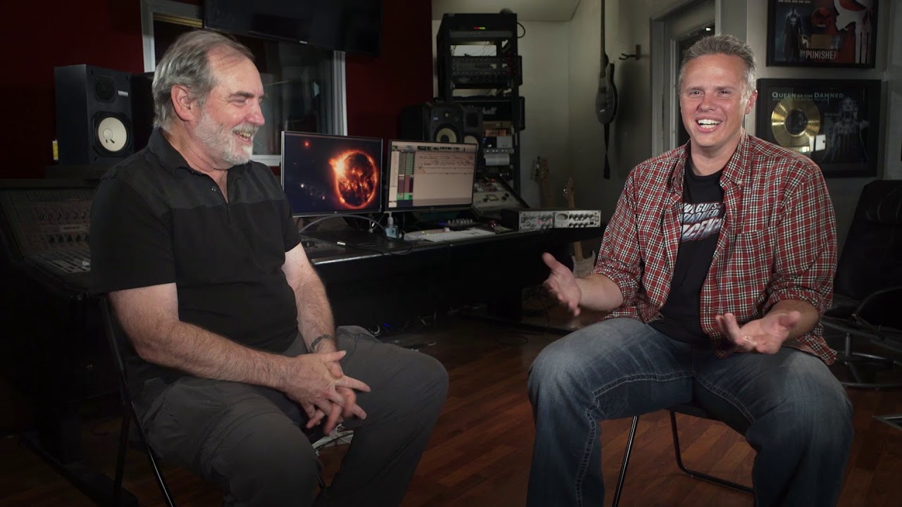 John Patrick Lowrie and Chris Pope talk during the SpaceVenture VO ...