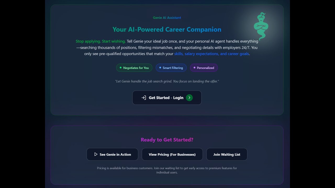 Genie AI Assistant - Intelligent Matching Agent - YouTube
